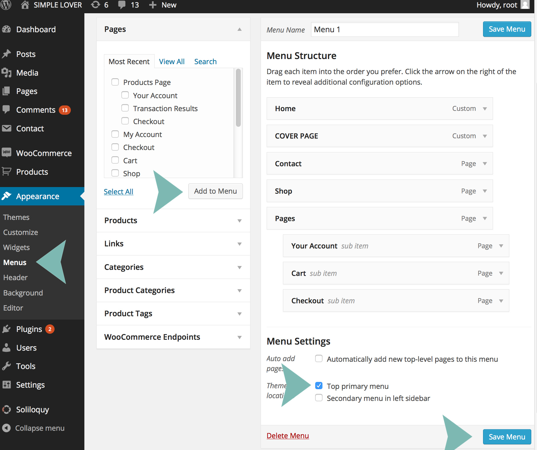 How To Add Menu And Change The Order Of The Menu KNOWLEDGE 2 SHARE