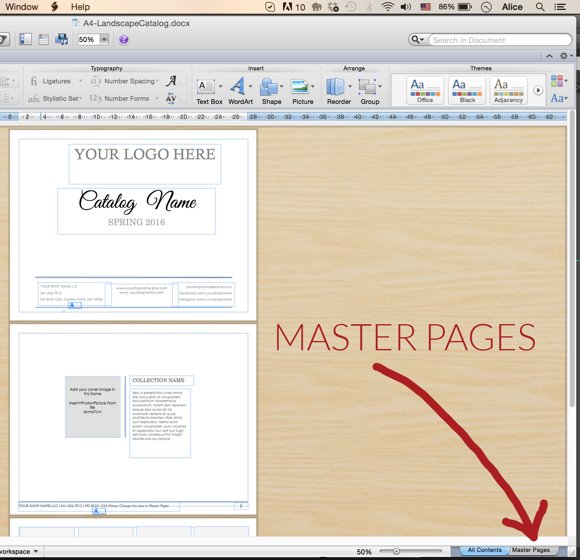 Ms Word Catalog